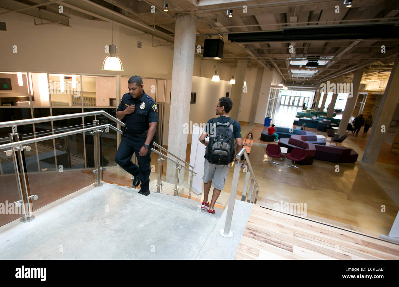 Austin Community College police officer patrols hallways, speaks to ...
