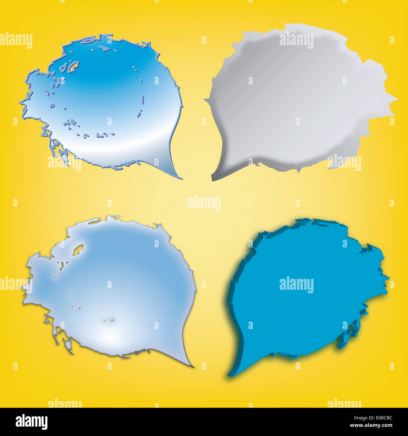 Yellow conversation icons Cut Out Stock Images & Pictures - Alamy