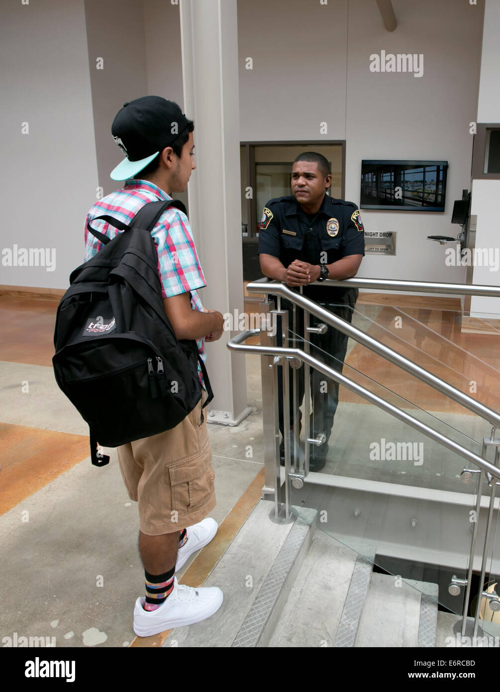Austin Community College police officer patrols hallways, speaks to ...