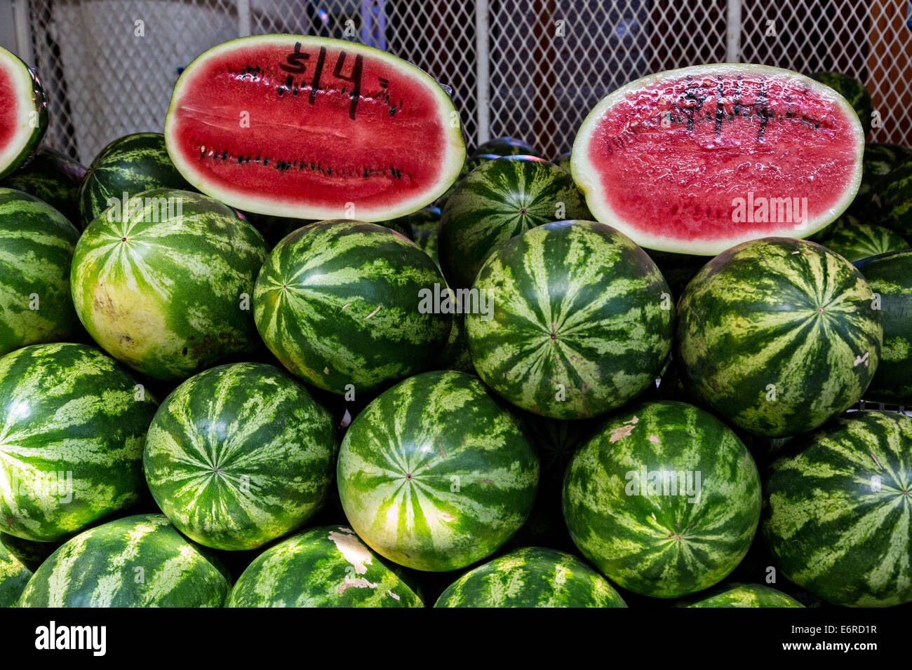 Watermelon at Benito Juarez market in Oaxaca, Mexico Stock Photo - Alamy