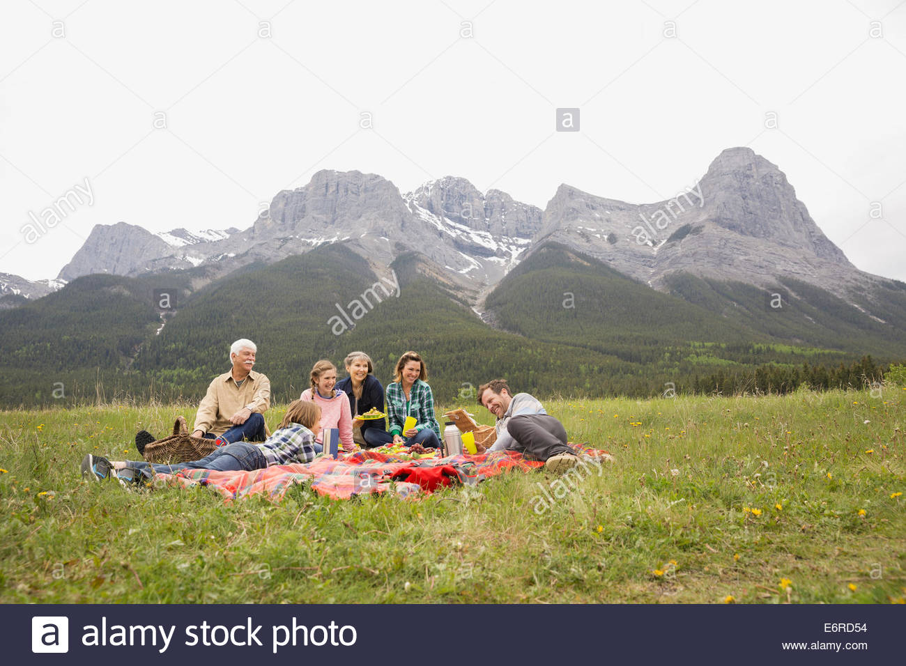 Family having picnic hi-res stock photography and images - Alamy