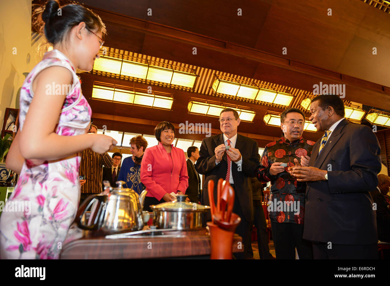Johannesburg, South Africa. 29th Aug, 2014. Yang Yirui (2nd R), China's ...