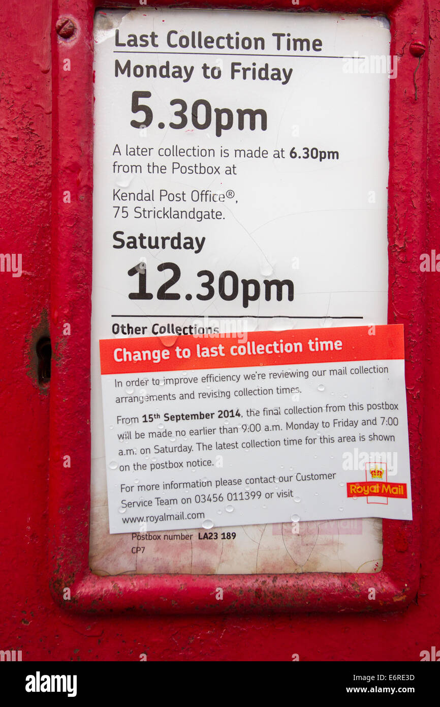 Last collection post box hi-res stock photography and images - Alamy