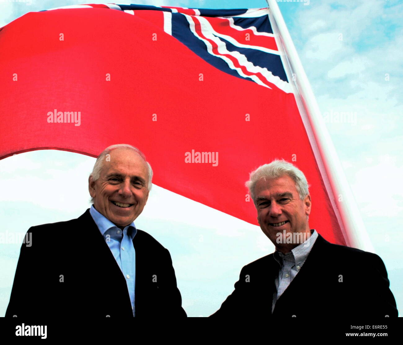 AJAXNETPHOTO. ENGLAND-LARGEST YACHT-(L-R)MIRABELLA V OWNER JOE VITTORIA ...