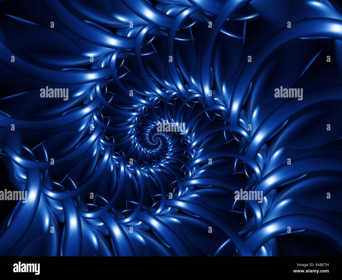 Digital Blue Spiral Art Background Stock Photo - Alamy