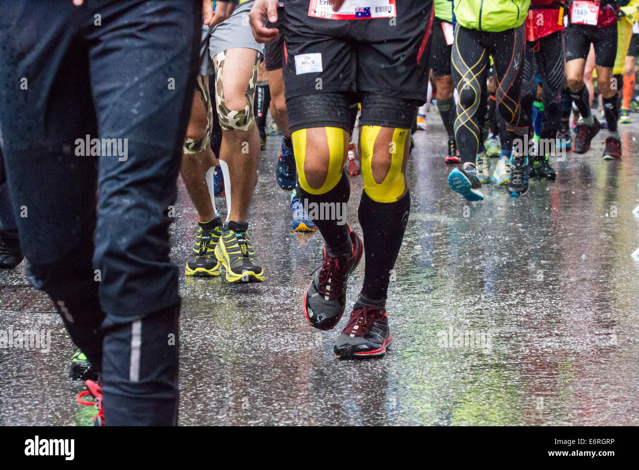 Chamonix, Mont Blanc, France. 29th Aug, 2014. The UTMB started in the ...