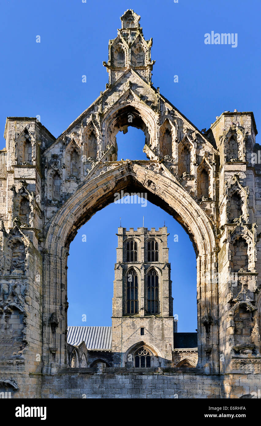 Howden Abbey Stock Photo - Alamy