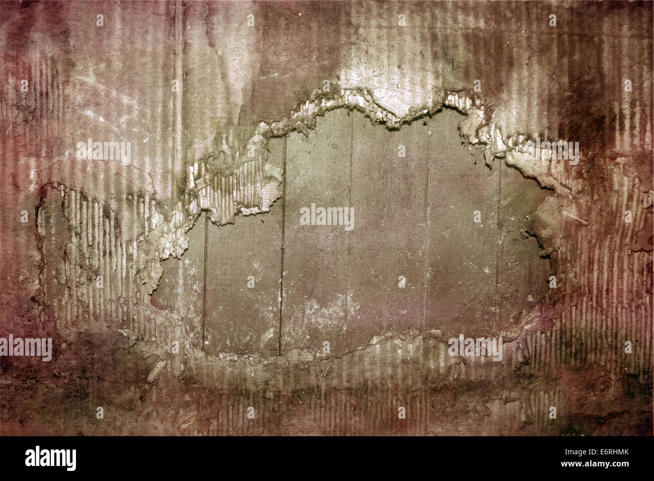 Dirty painted cardboard background with a hole Stock Photo - Alamy