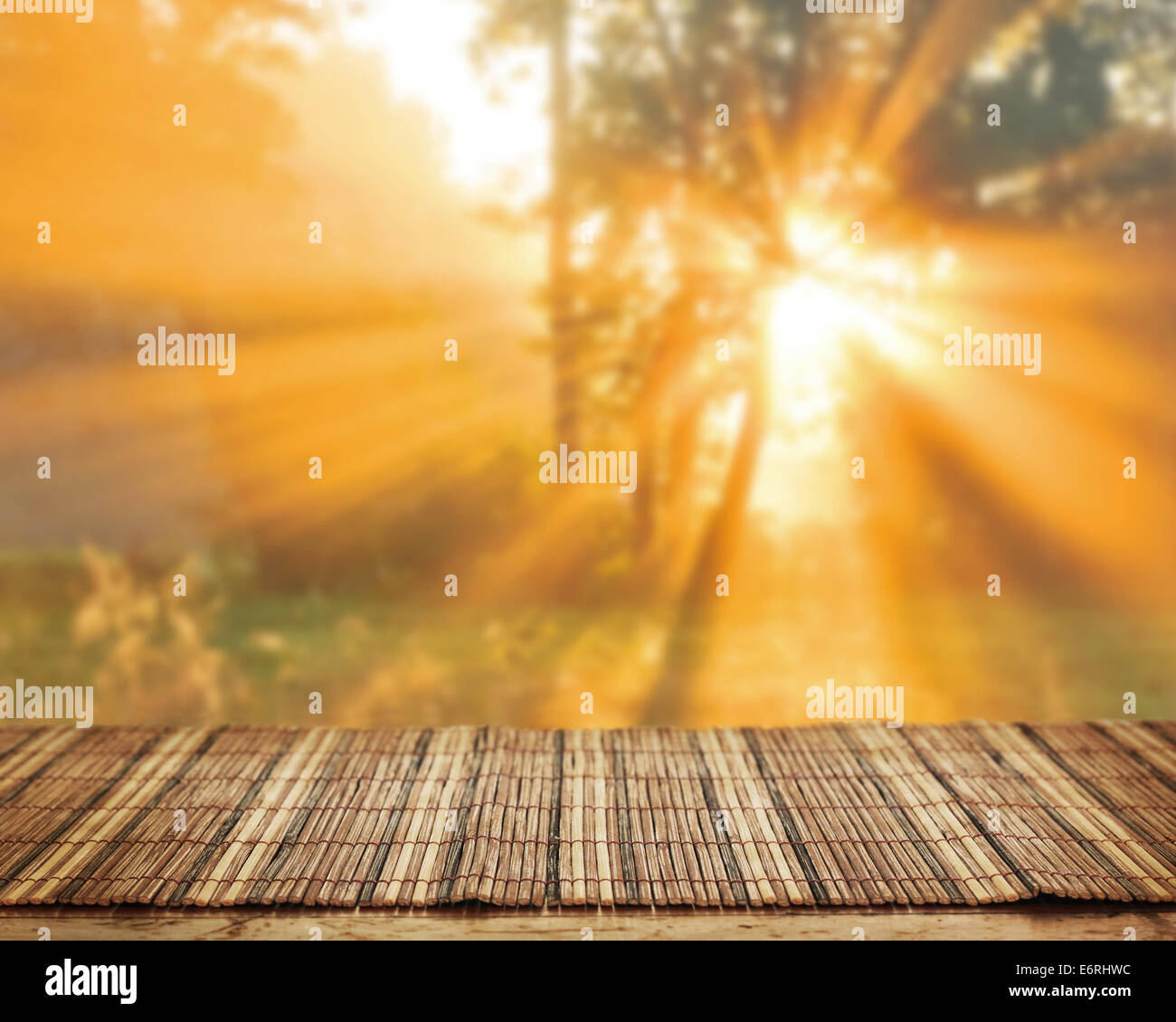 Empty table for Your photomontage or product display Stock Photo - Alamy