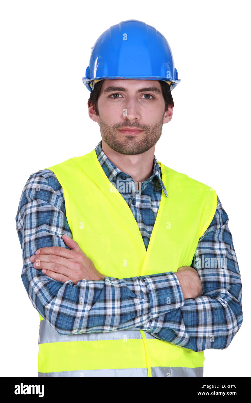 Confident construction worker portrait Stock Photo - Alamy
