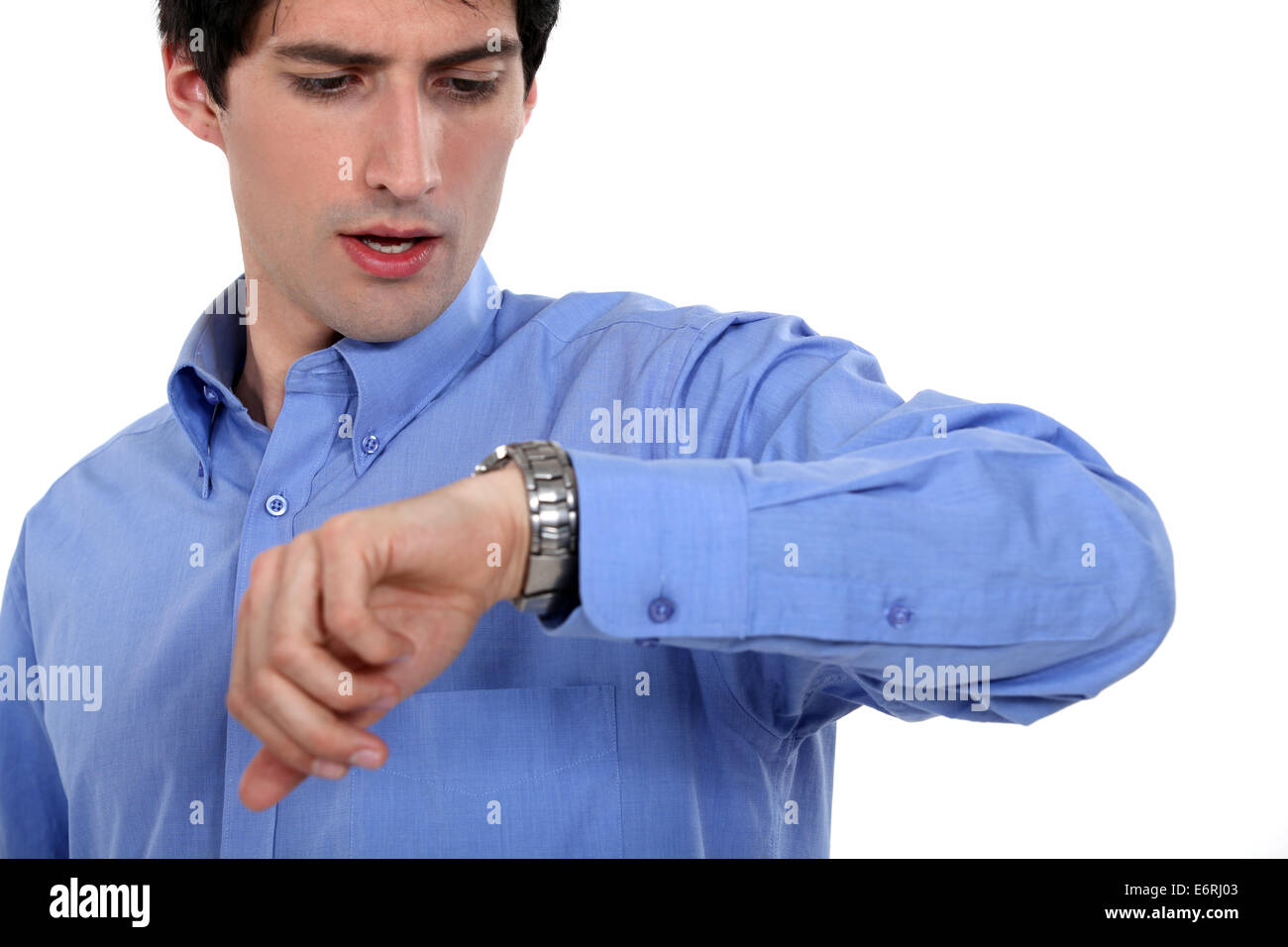 businessman watching his watch Stock Photo - Alamy