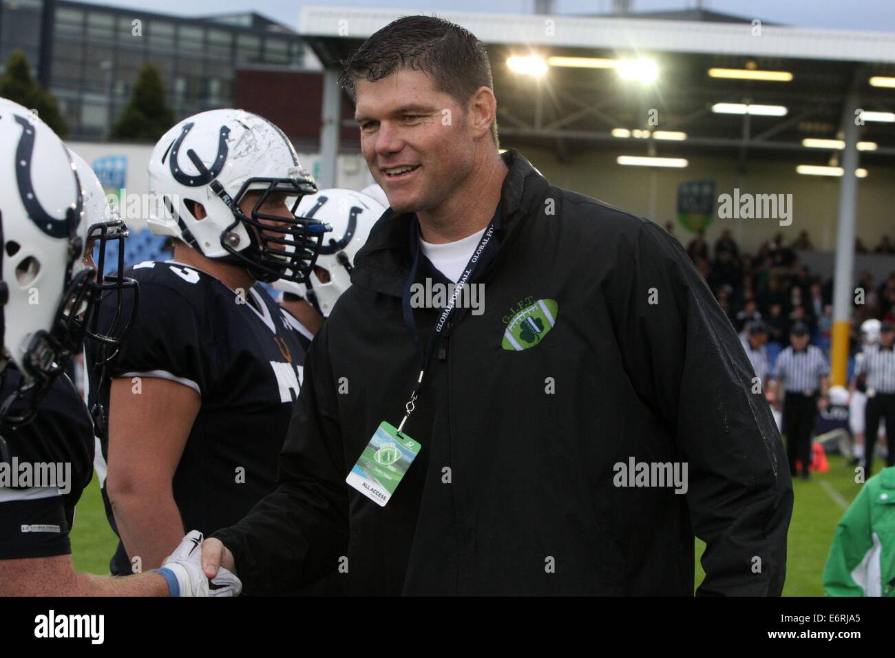 Dublin, Ireland. 29th Aug, 2014. Former NFL Tight End Kyle Brady during ...