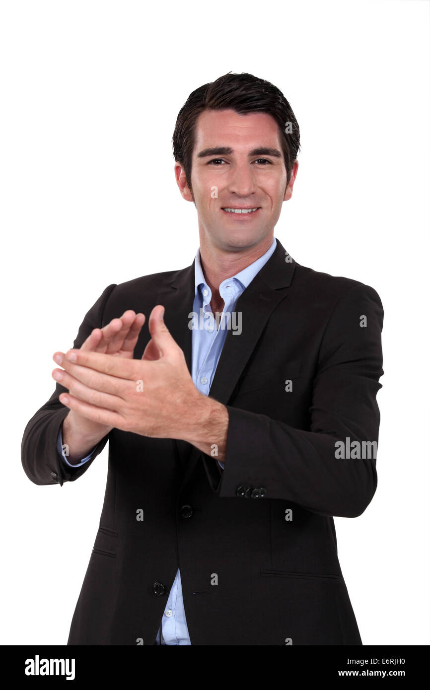 man applauding Stock Photo, Royalty Free Image: 73048892 - Alamy