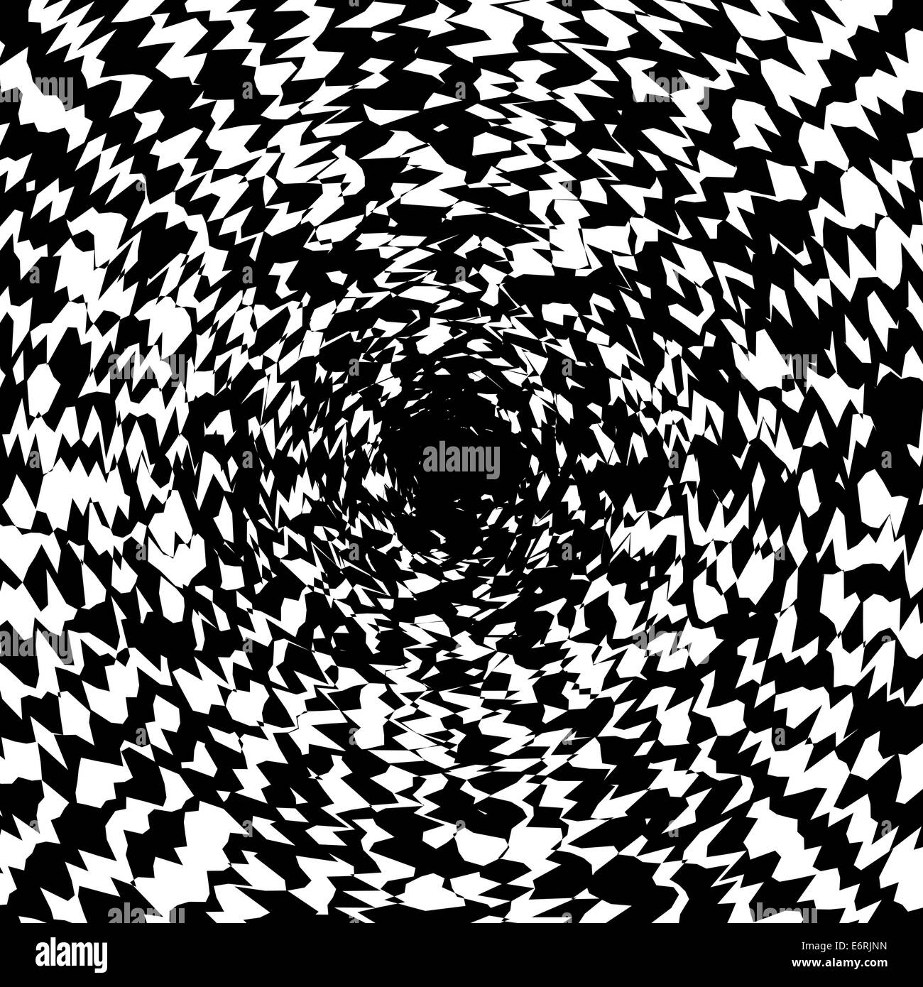 Black and White Abstract Psychedelic Art Background. Vector Illu Stock ...