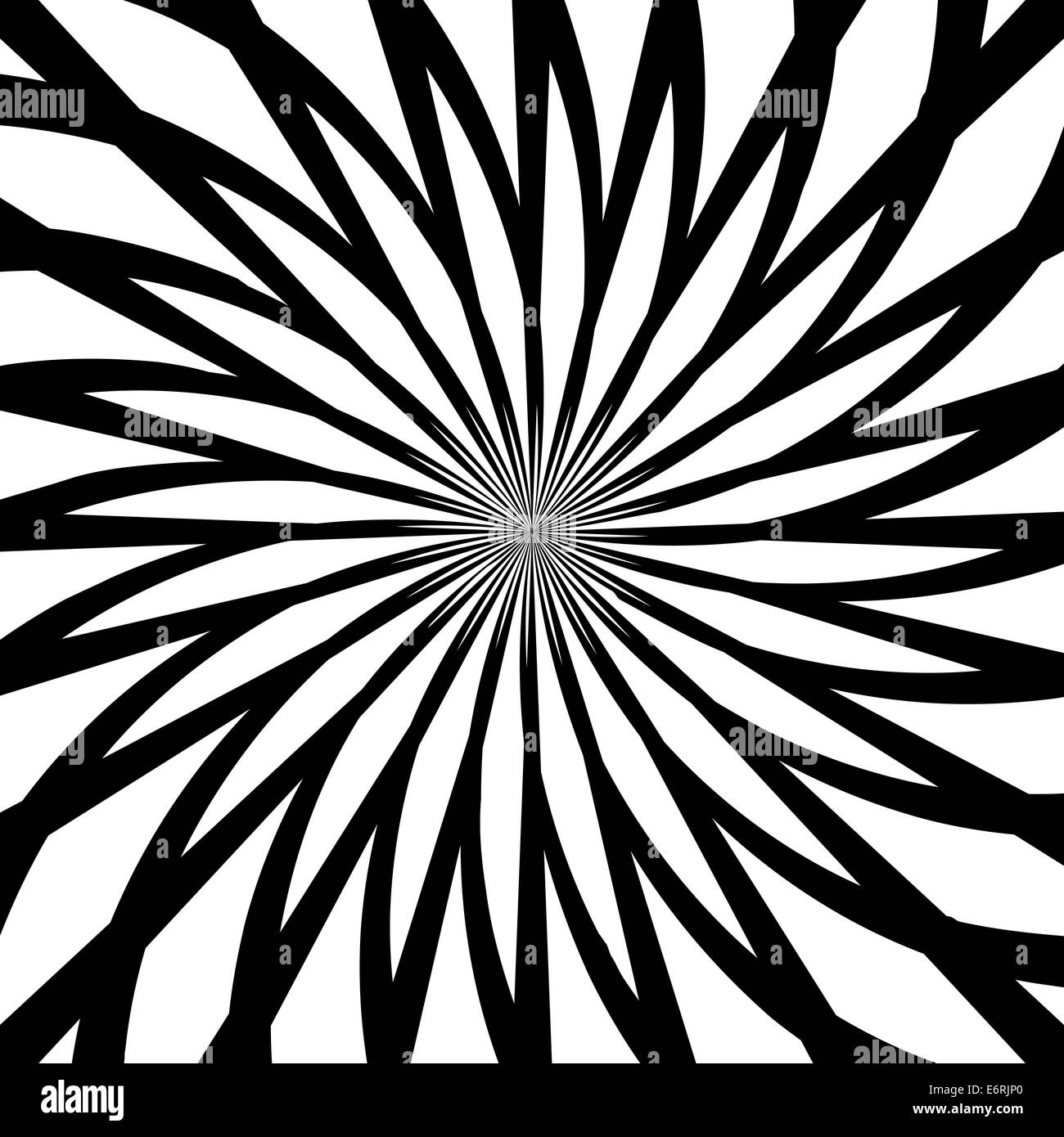 Black and White Abstract Psychedelic Art Background. Vector Illu Stock ...