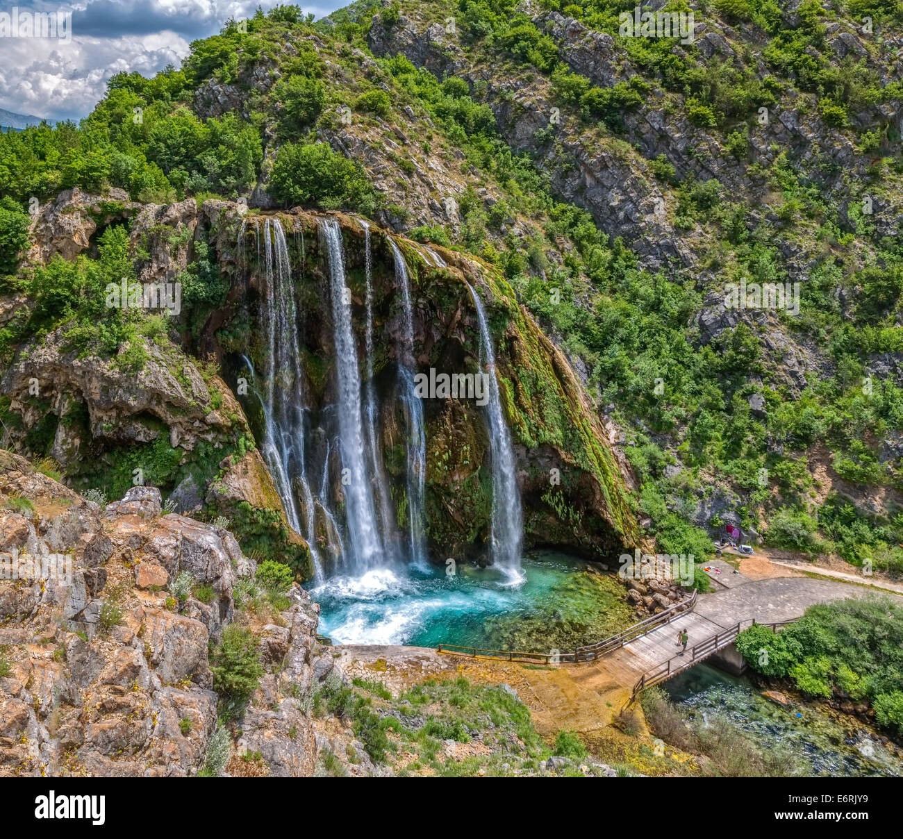 Waterfall Krcic aerial Stock Photo - Alamy
