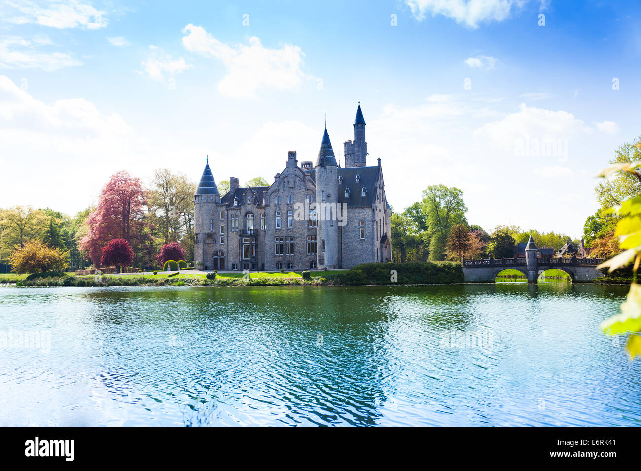 View of Bornem Castle from the river side Stock Photo - Alamy
