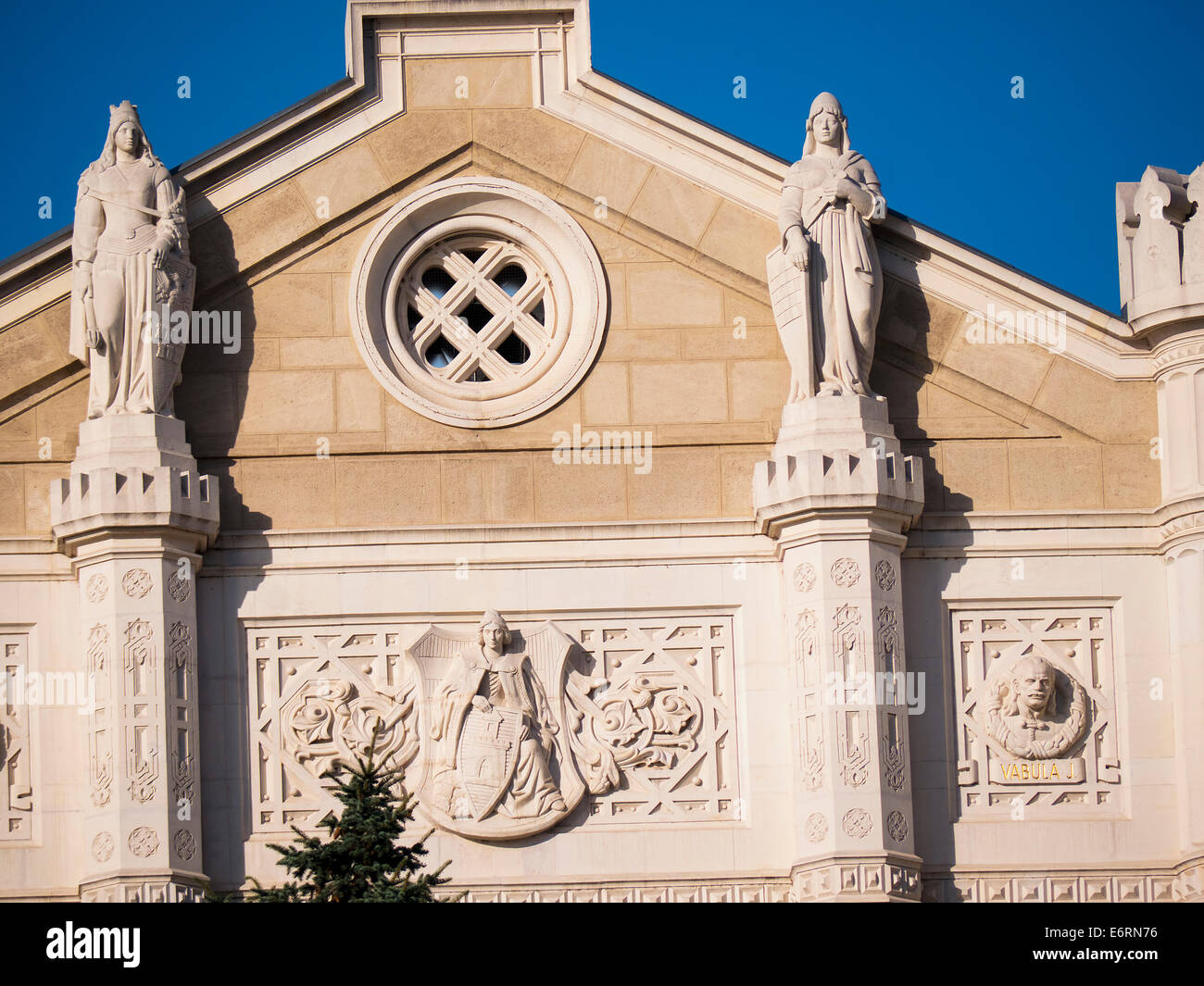 Ornate Facade of Building of Vigato Concert Hall in Budapest Hungary ...