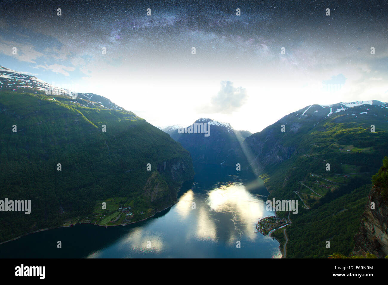 Night fjord in the most beautiful place on Earth Stock Photo - Alamy