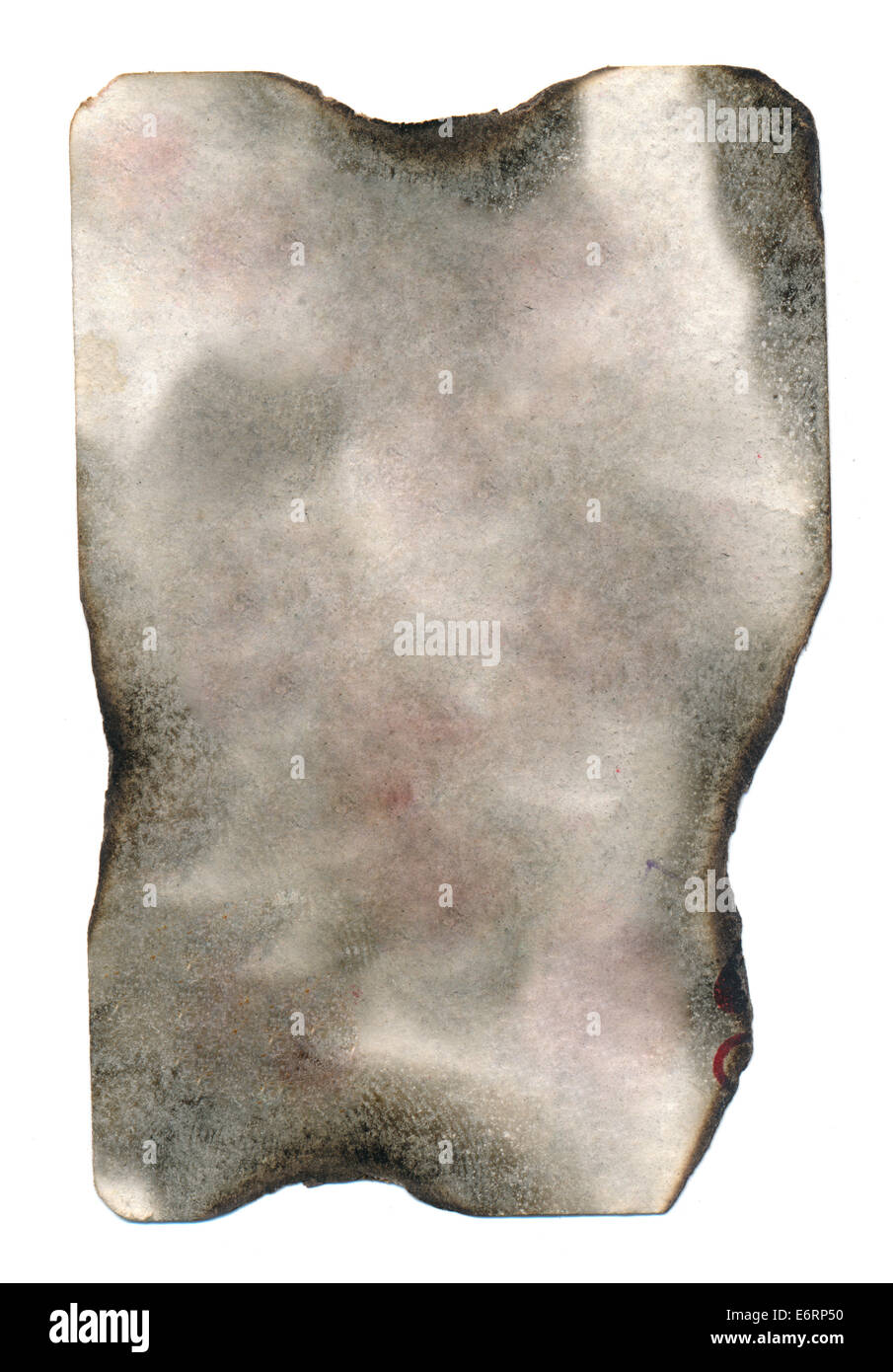 old burnt playing card paper empty background isolated on white Stock ...