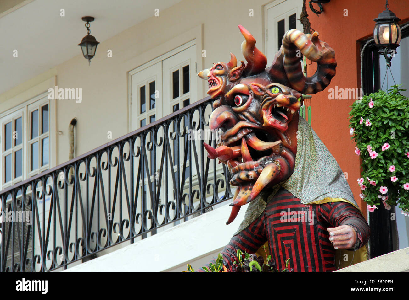 Devil costume on display at the Panama City Cascto Antiguo Stock Photo ...