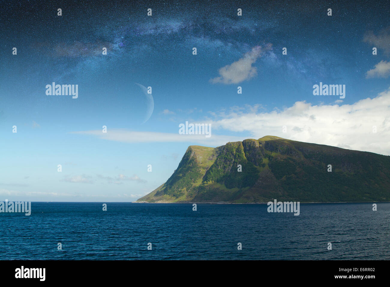 Night fjord in the most beautiful place on Earth Stock Photo - Alamy