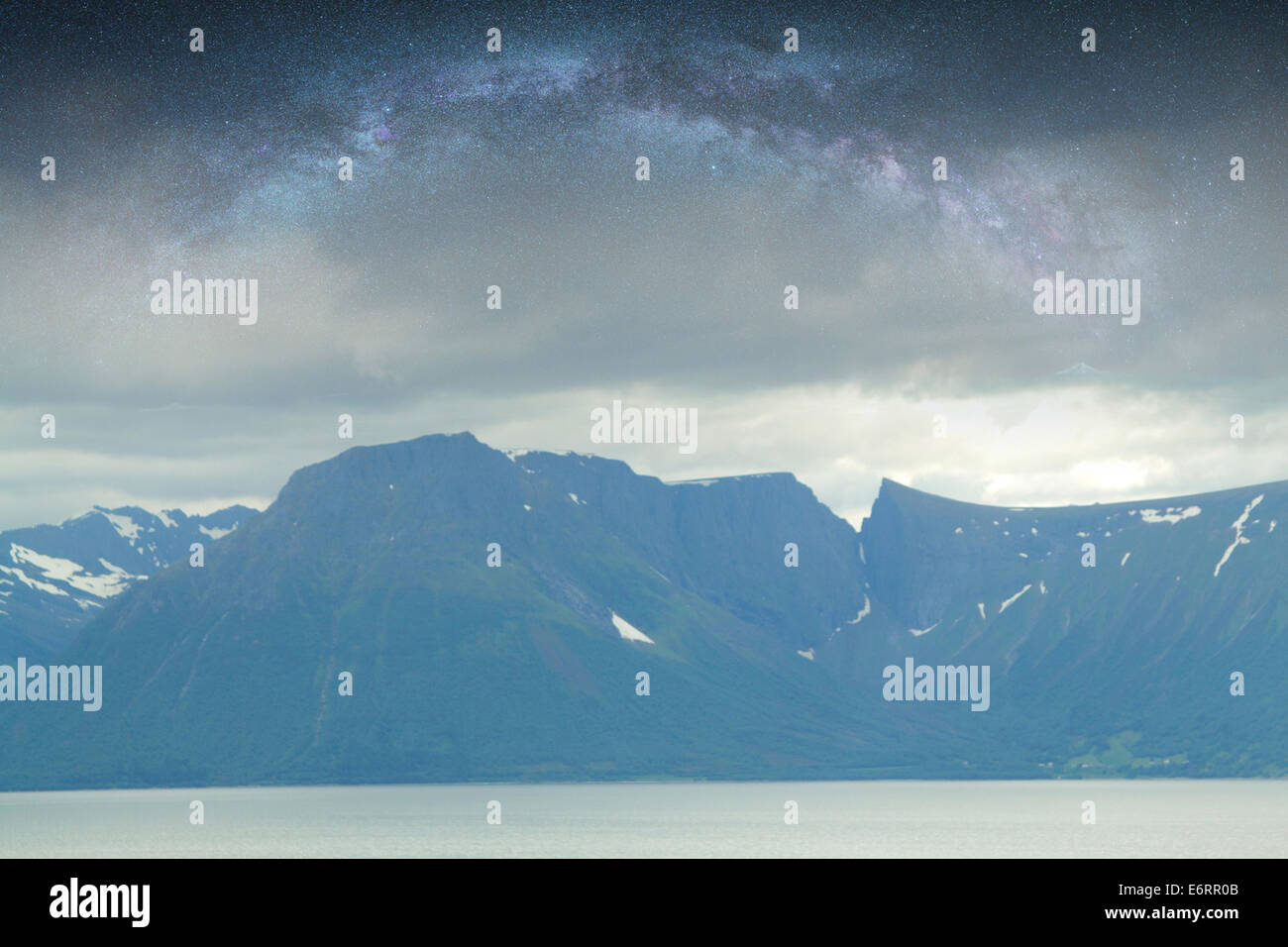 Night fjord in the most beautiful place on Earth Stock Photo - Alamy