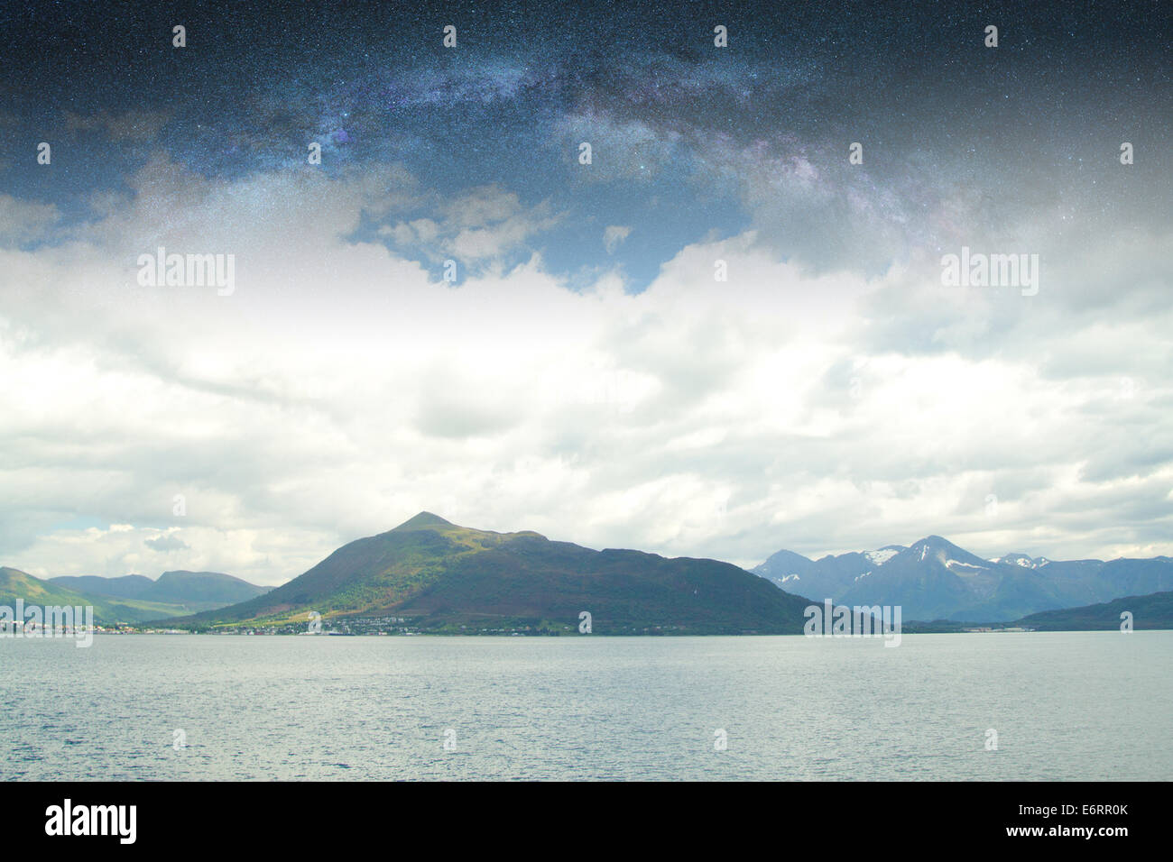 Night fjord in the most beautiful place on Earth Stock Photo - Alamy