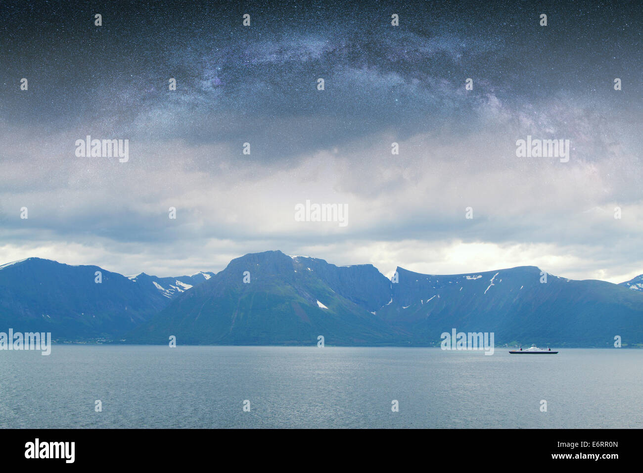 Night fjord in the most beautiful place on Earth Stock Photo - Alamy