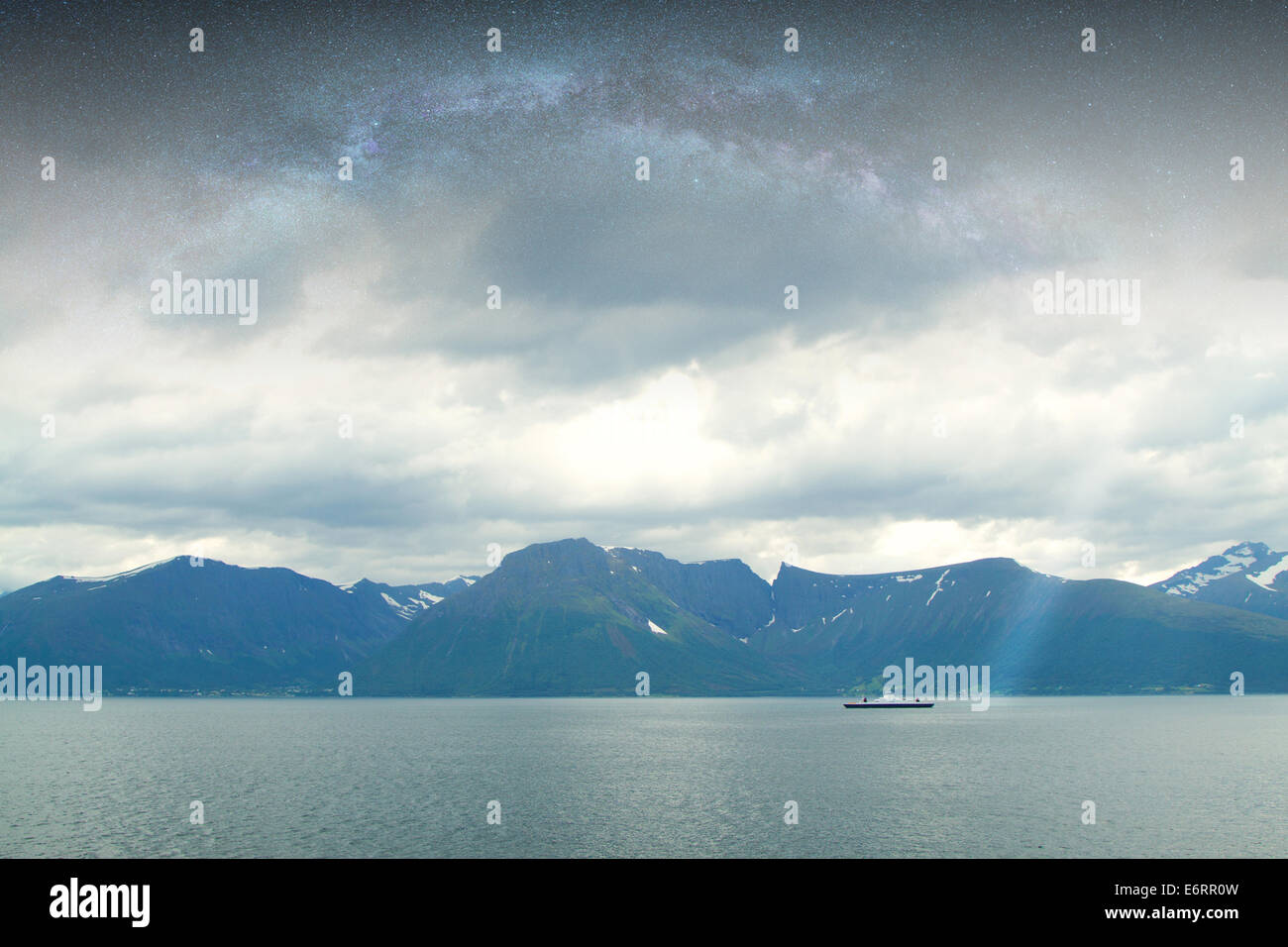 Night fjord in the most beautiful place on Earth Stock Photo - Alamy