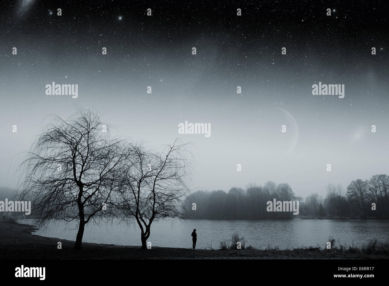 night fog .Elements of this image furnished by NASA Stock Photo - Alamy