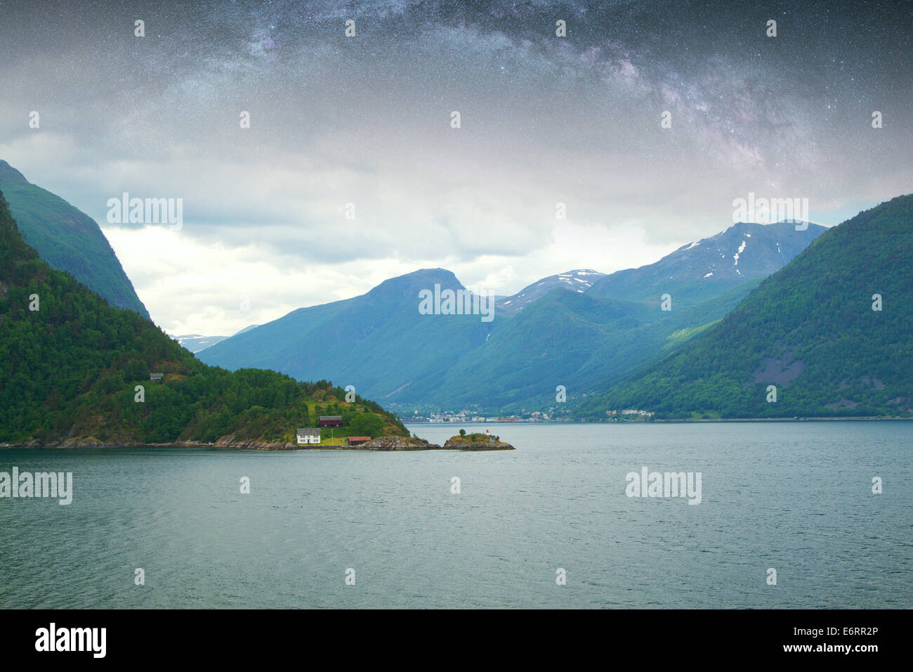 Night fjord in the most beautiful place on Earth Stock Photo - Alamy