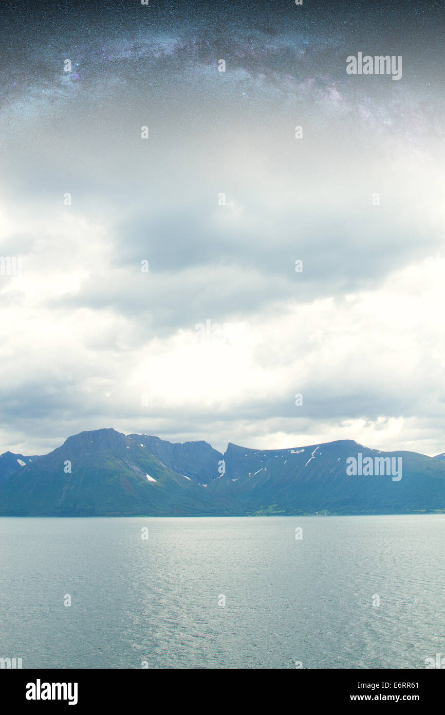Night fjord in the most beautiful place on Earth Stock Photo - Alamy
