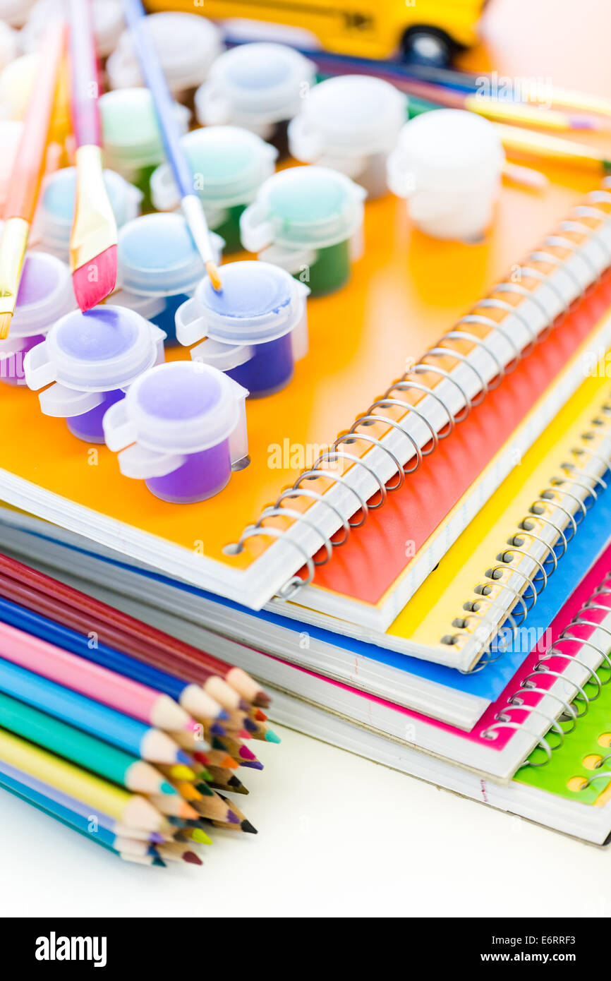 New school supplies ready for new school year Stock Photo - Alamy