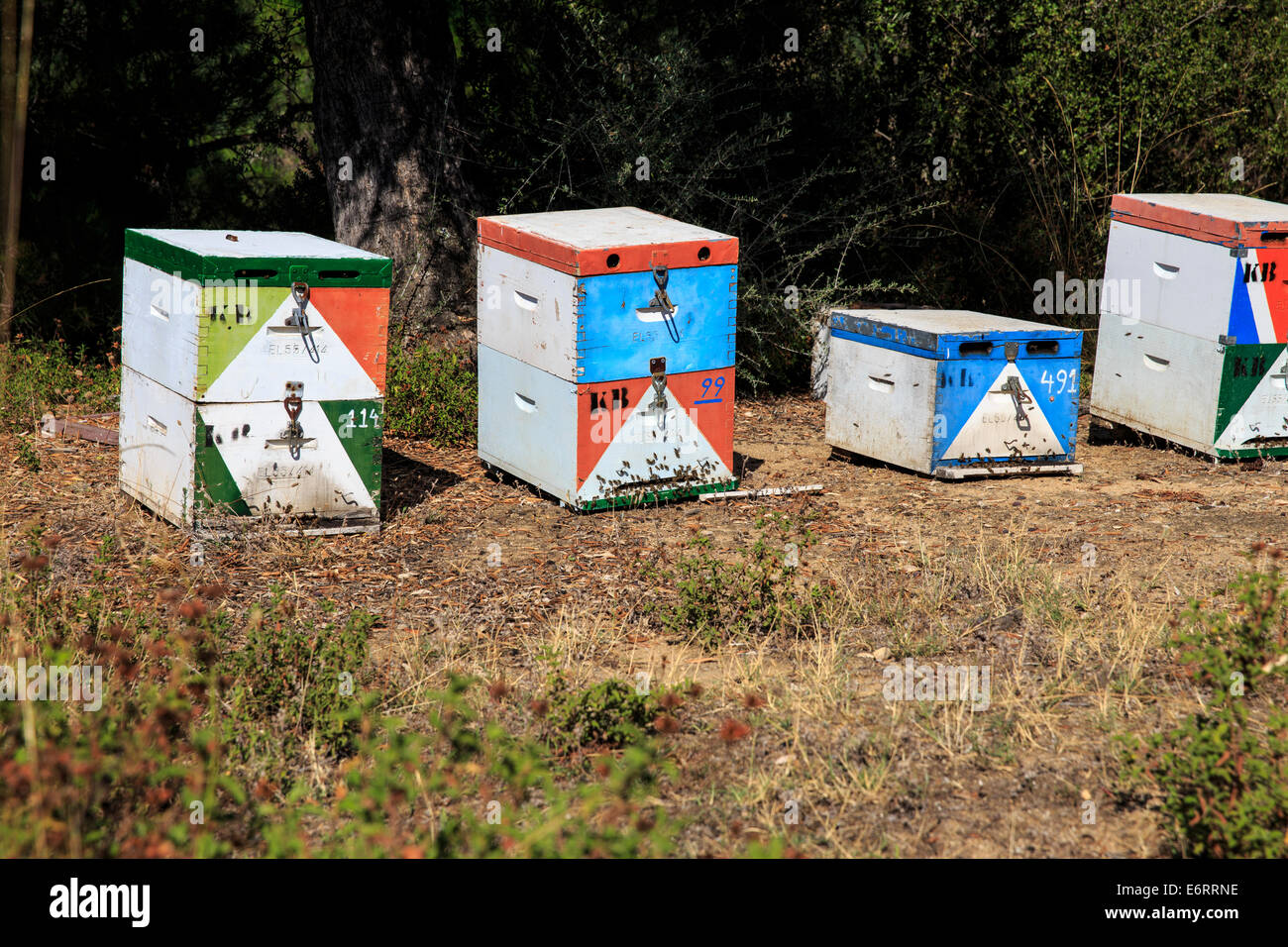 Beehives greece hi-res stock photography and images - Alamy