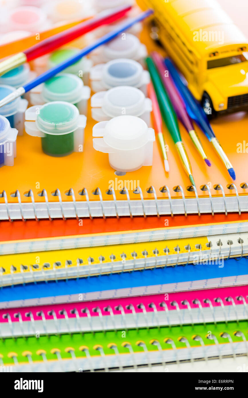 New school supplies ready for new school year Stock Photo - Alamy