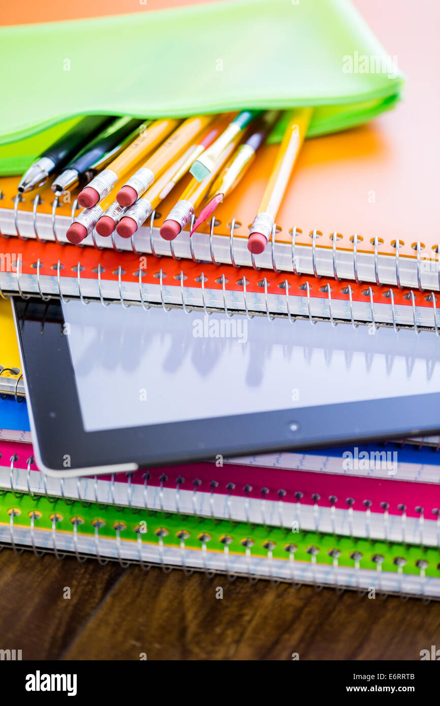 New school supplies ready for new school year Stock Photo - Alamy