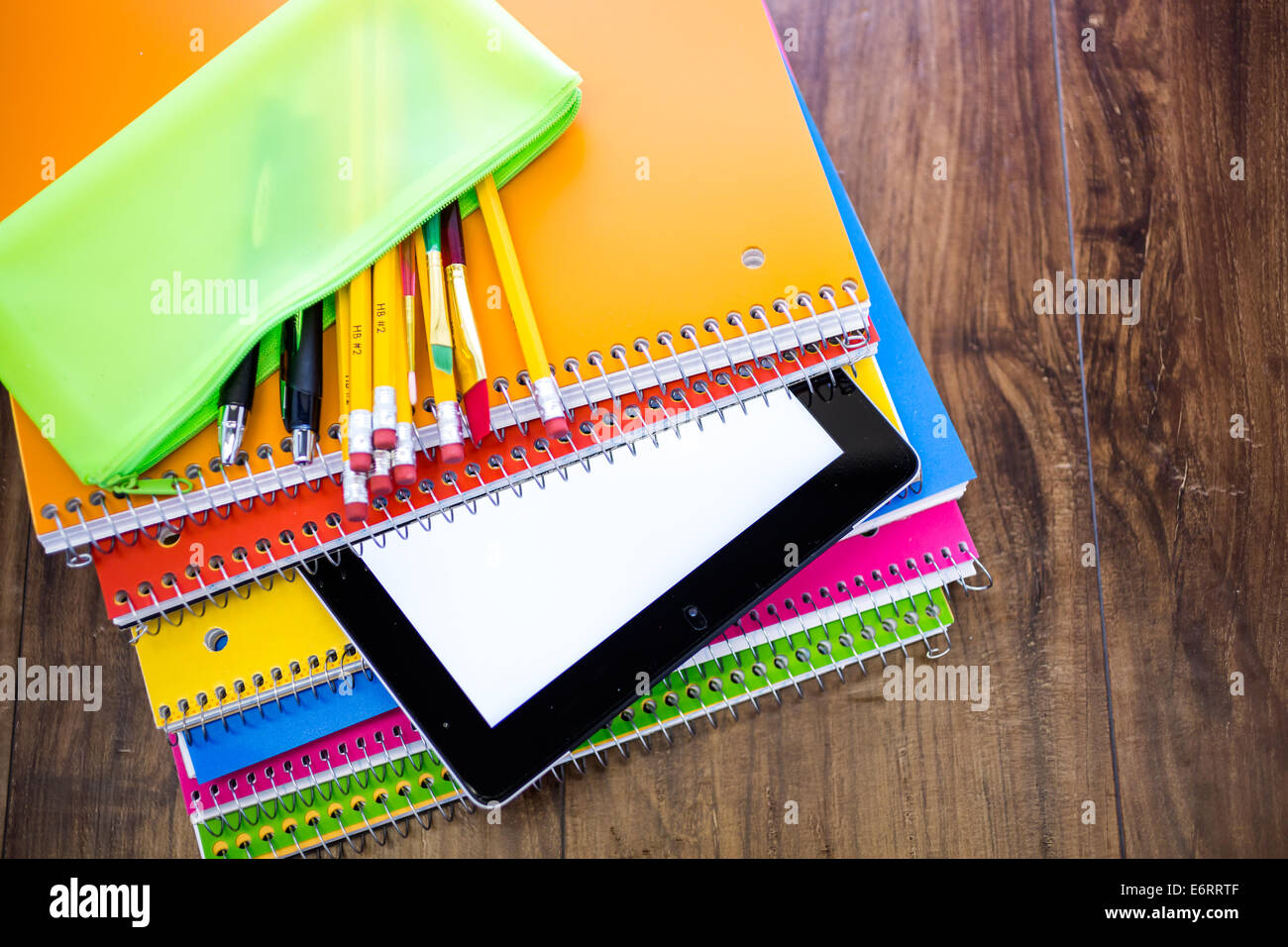 New school supplies ready for new school year Stock Photo - Alamy