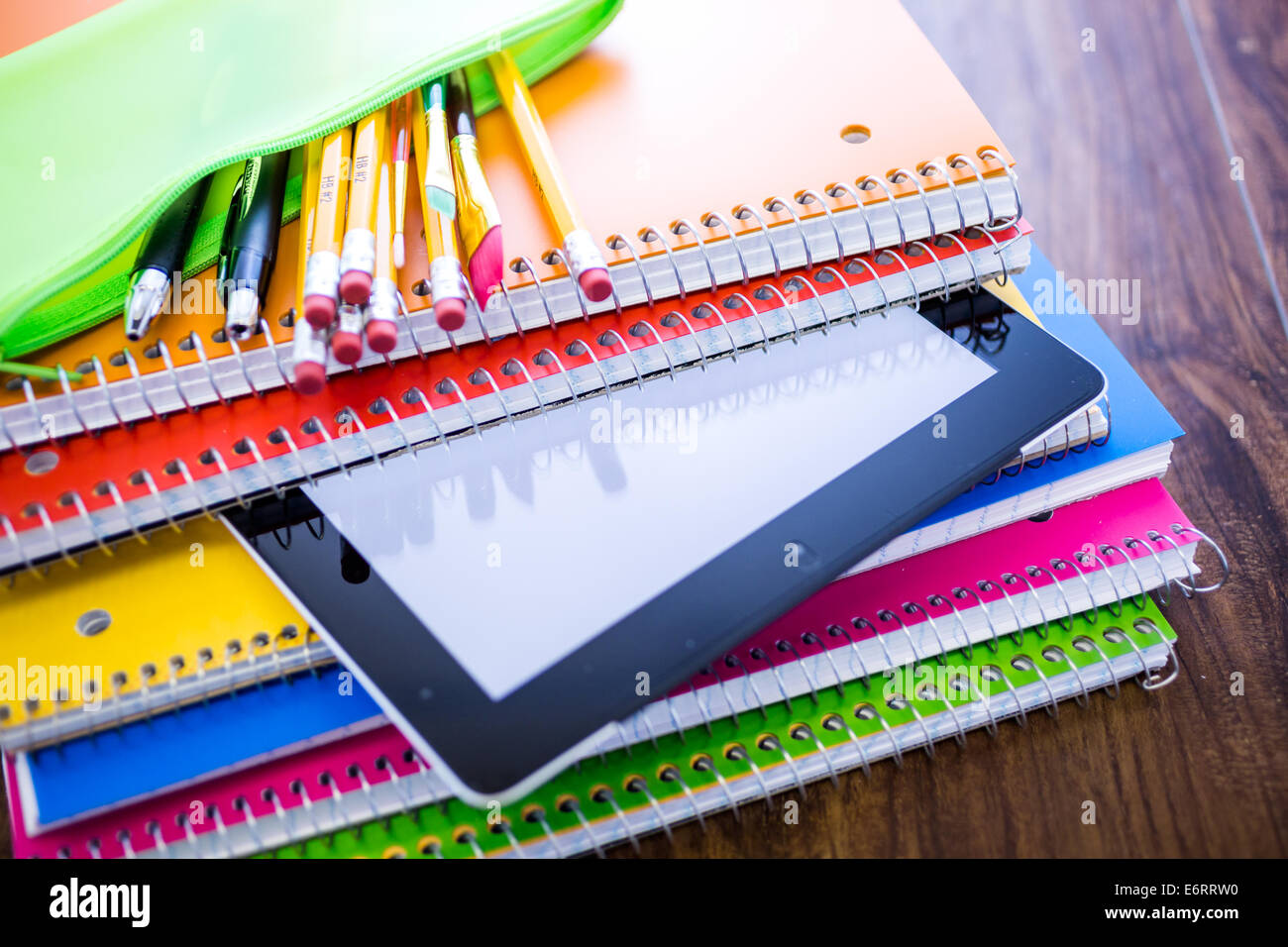 New school supplies ready for new school year Stock Photo - Alamy