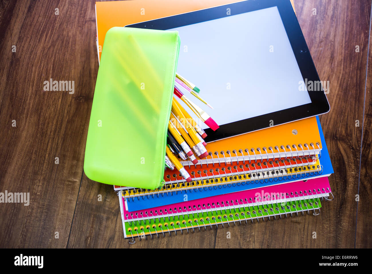 New school supplies ready for new school year Stock Photo - Alamy