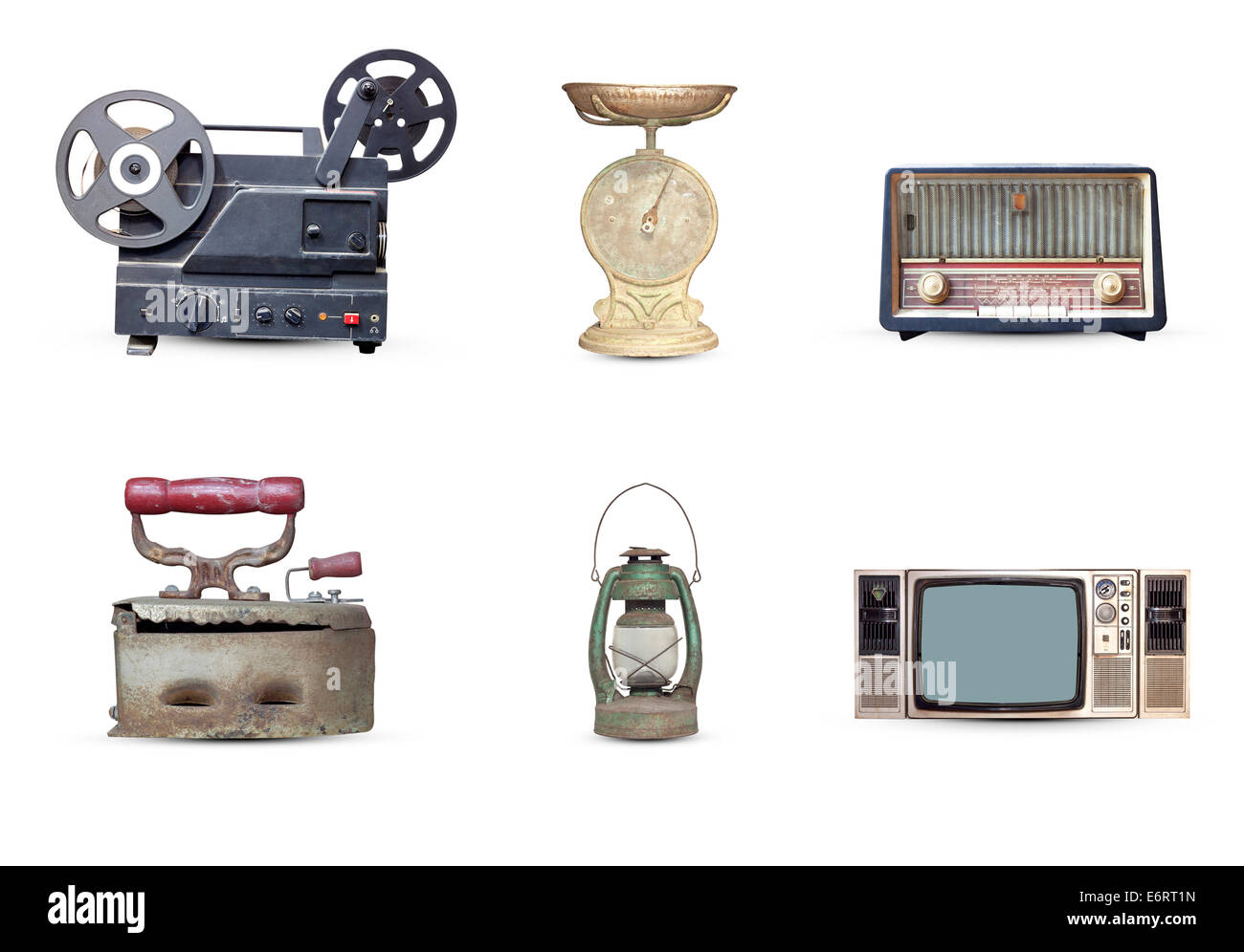 Antique Electronics isolated on white background Stock Photo - Alamy