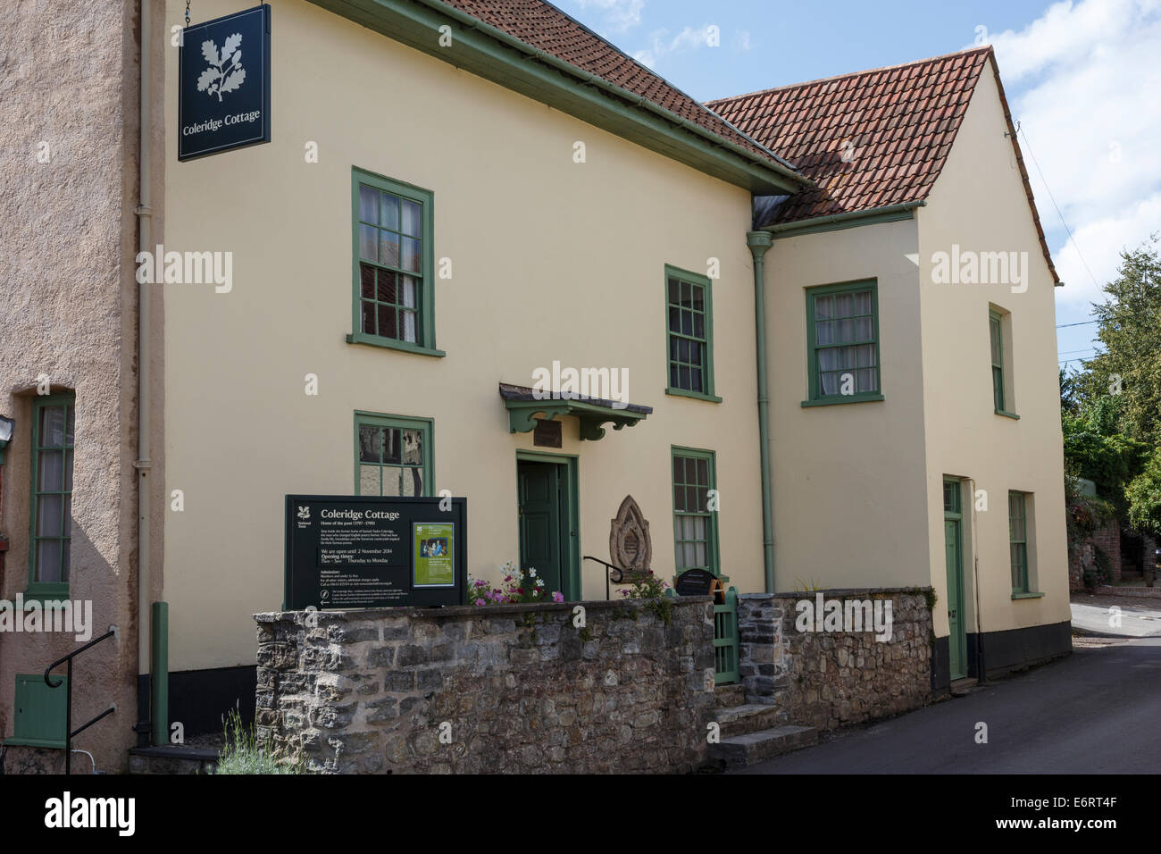 Coleridge Cottage in Nether Stowey, Somerset. Here STC lived for just ...