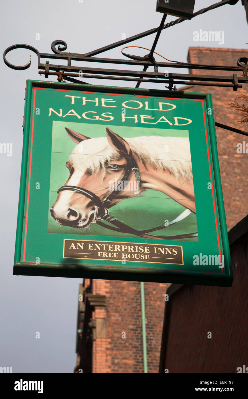 Old Nags Head Pub Sign, Manchester; England Stock Photo - Alamy