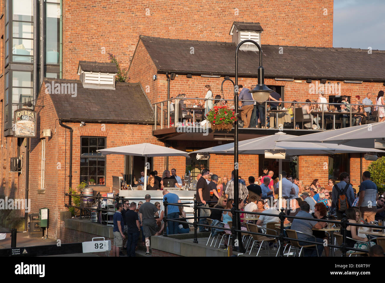 Dukes 92 Bar Terrace, Manchester, England, UK Stock Photo - Alamy