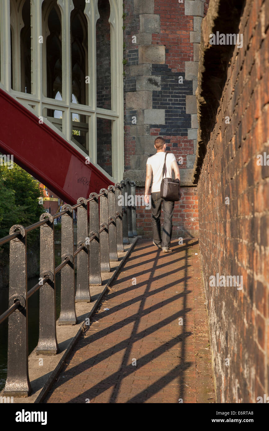 Brick Ramp down to Canal in Manchester, England, UK Stock Photo - Alamy