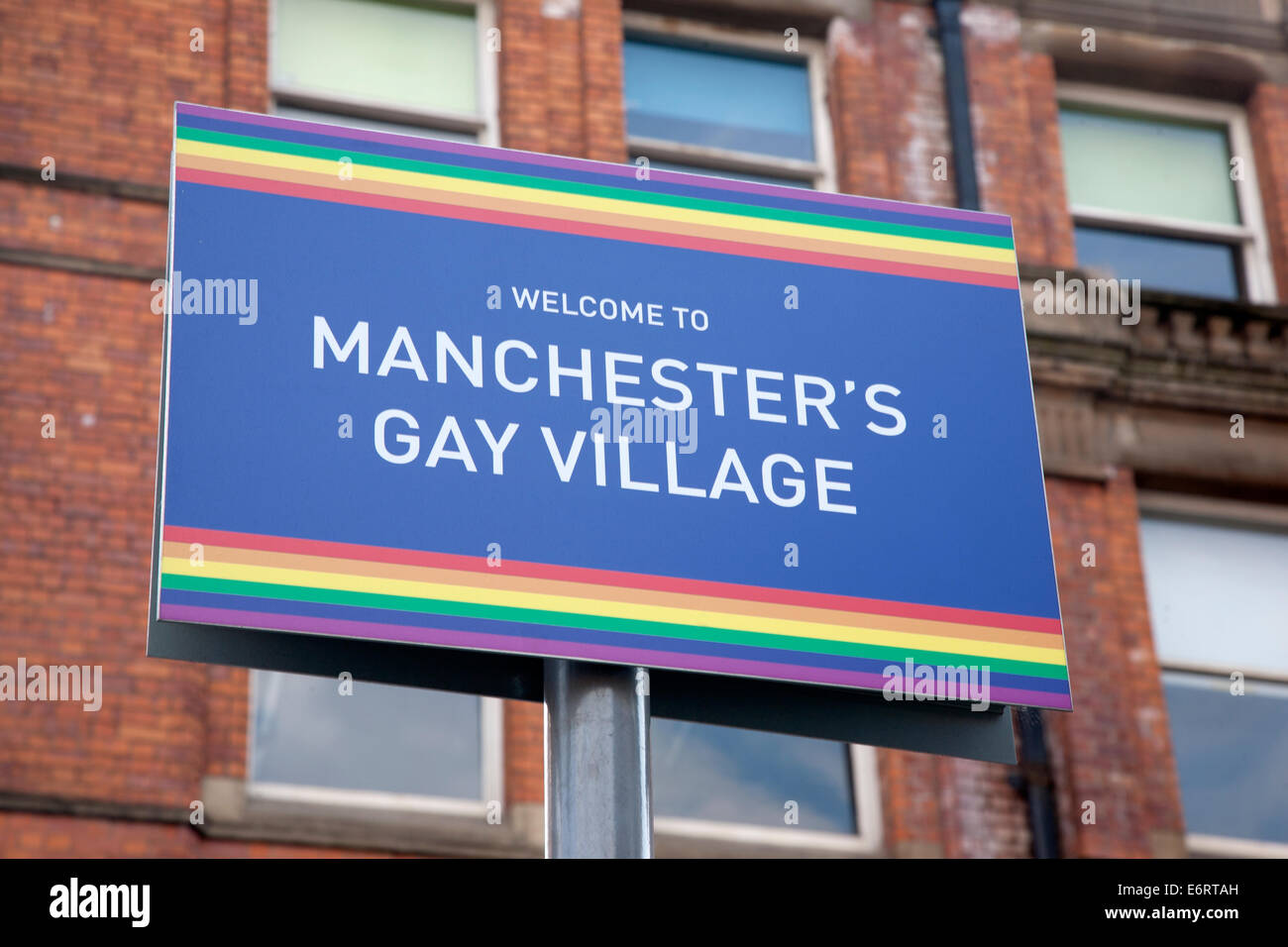 Manchester Gay Village Sign, England, UK Stock Photo - Alamy