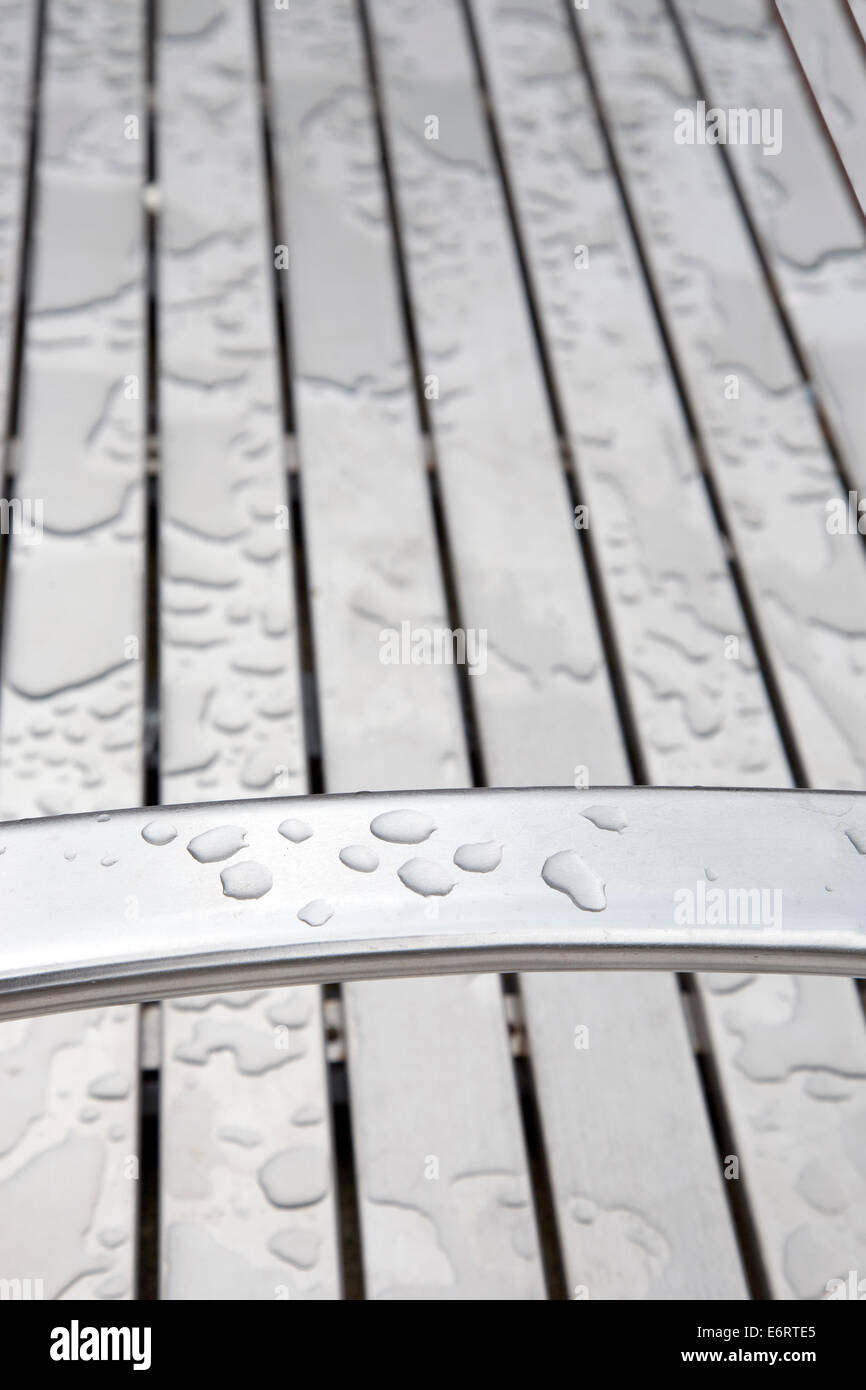 Rain Drops on Silver Diagonal Background Stock Photo - Alamy