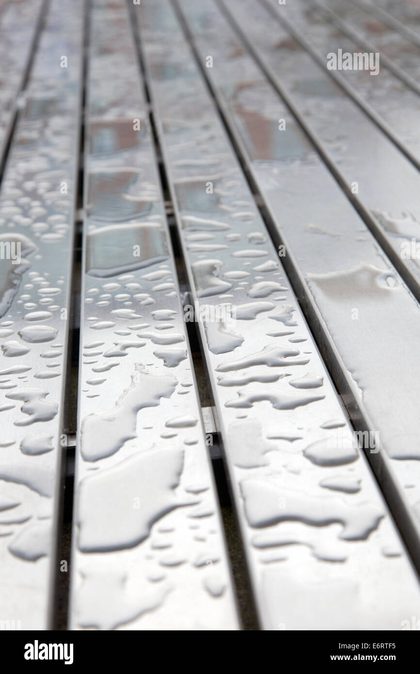 Rain Drops on Silver Diagonal Background Stock Photo - Alamy