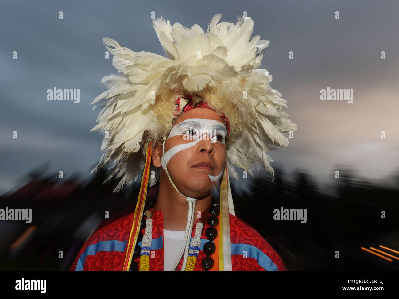 Vancouver, Canada. 29th Aug, 2014. A native Indian man participates in ...