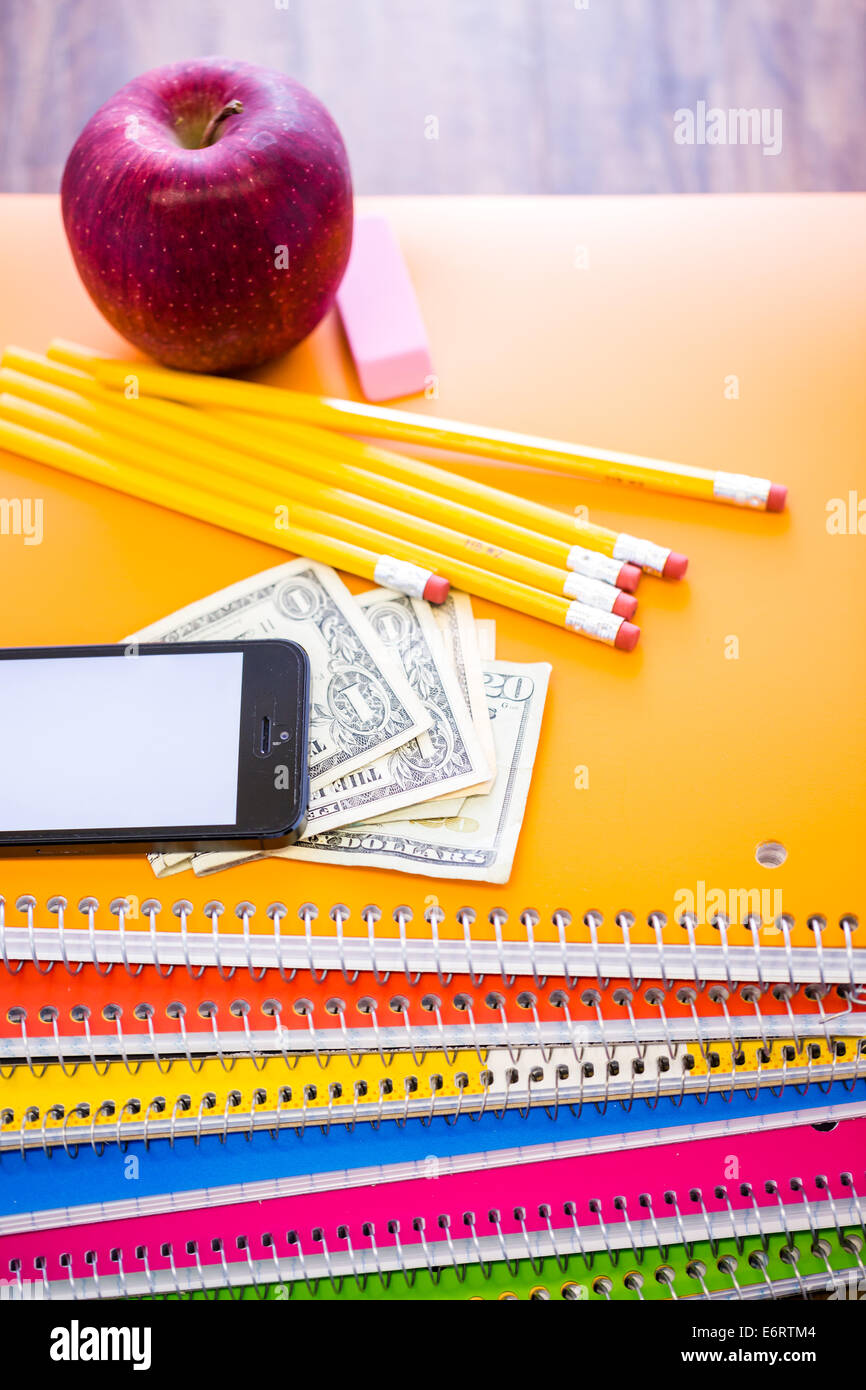 New school supplies ready for new school year Stock Photo - Alamy